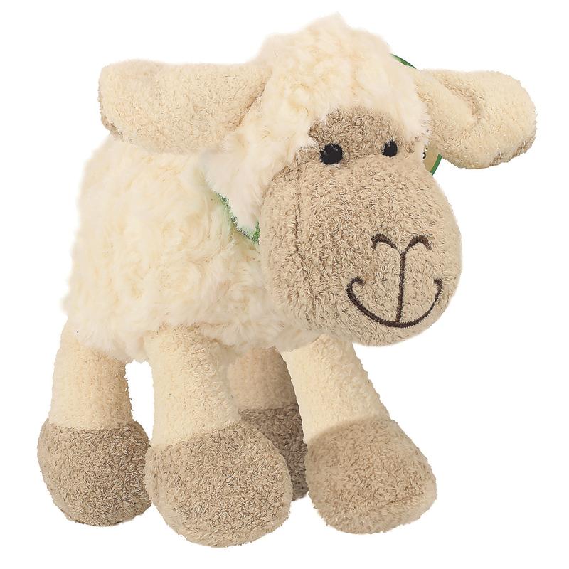 Soft Toy Sheep with Bow White